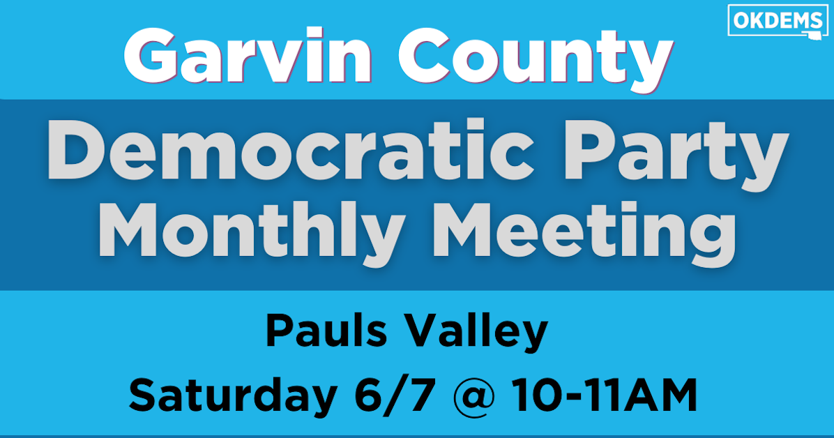 Garvin County Party Meeting · Oklahoma Democratic Party