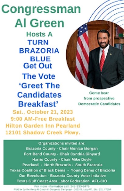 Breakfast with Congressman Al Green · Mobilize