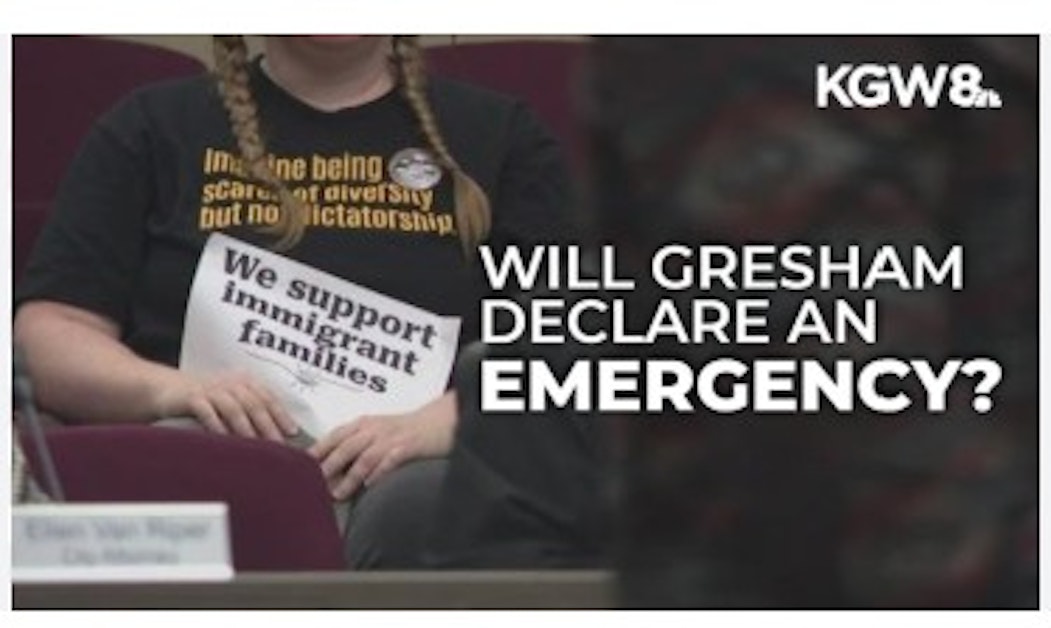 Public Testimony at Gresham City Council - An Emergency Declaration re ...