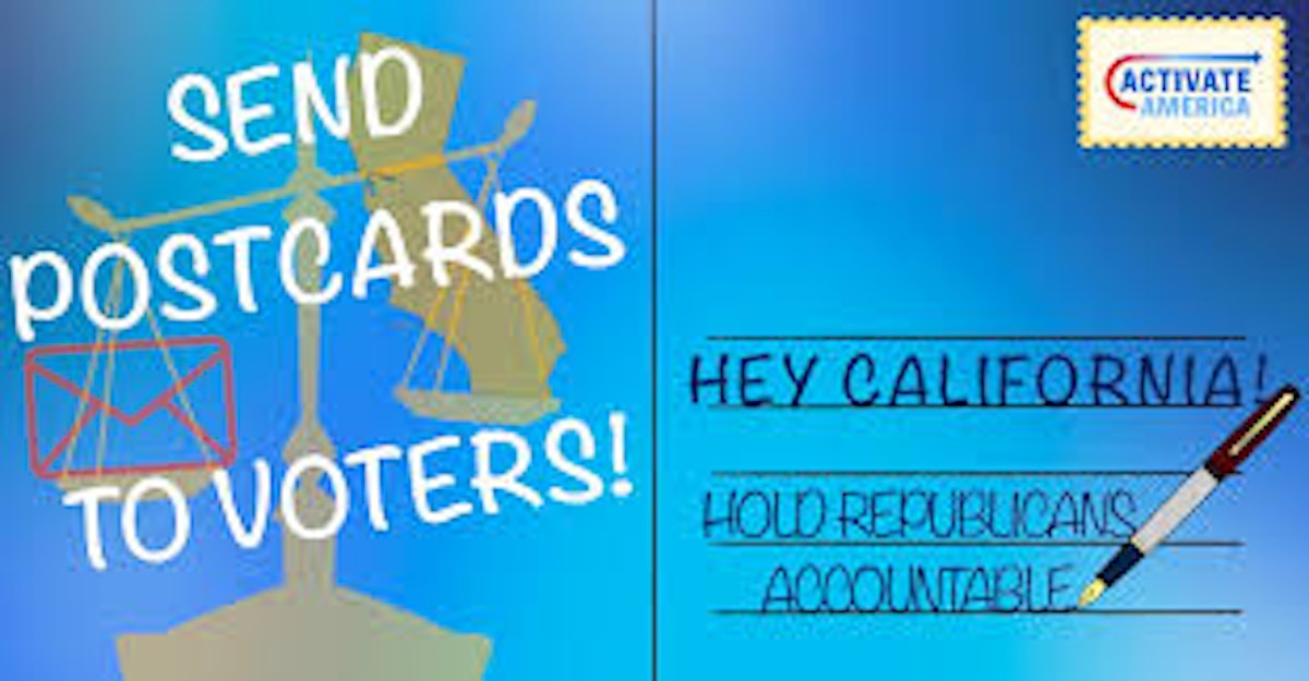 Postcards for California: Vote Yes on Redistricting to Save Democracy ...