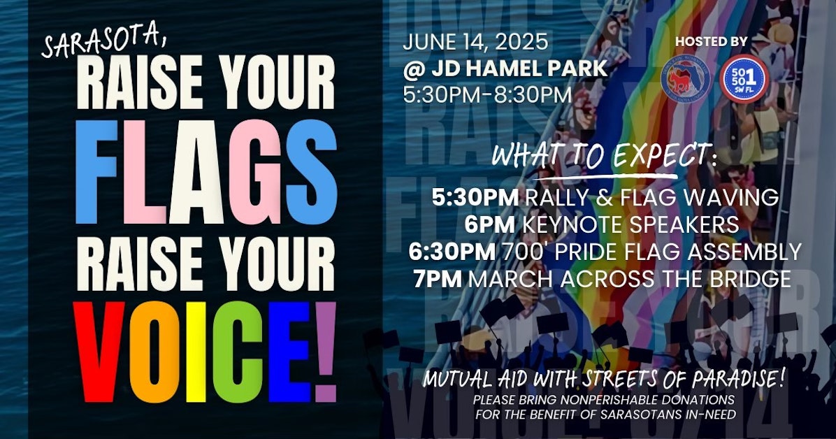 SARASOTA 'NO KINGS' RALLY & MARCH at JD HAMEL PARK- We’re #1 in the ...