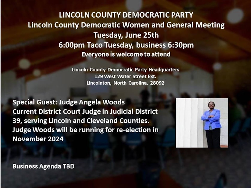 LCDP General and Women's meeting with Justice Angela Woods · Mobilize