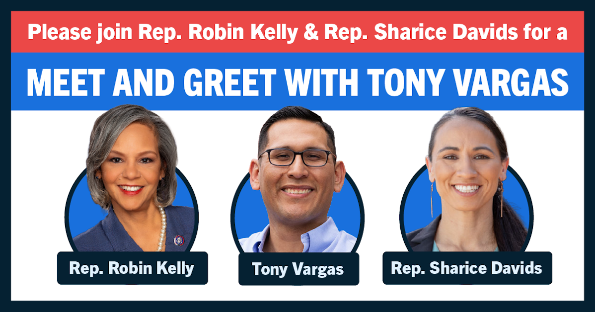 TEAM TONY: Meet & Greet w/ Rep. Sharice Davids, Rep. Robin Kelly, and ...
