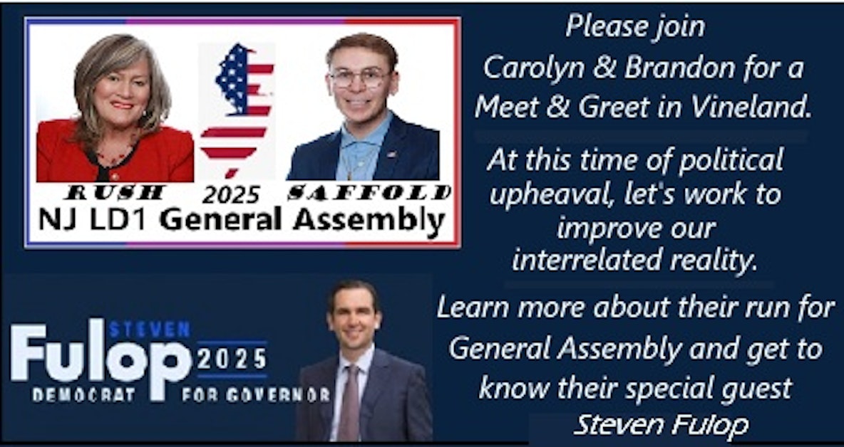 Vineland Meet & Greet with Carolyn Rush and Brandon Saffold · LD1 Democrats