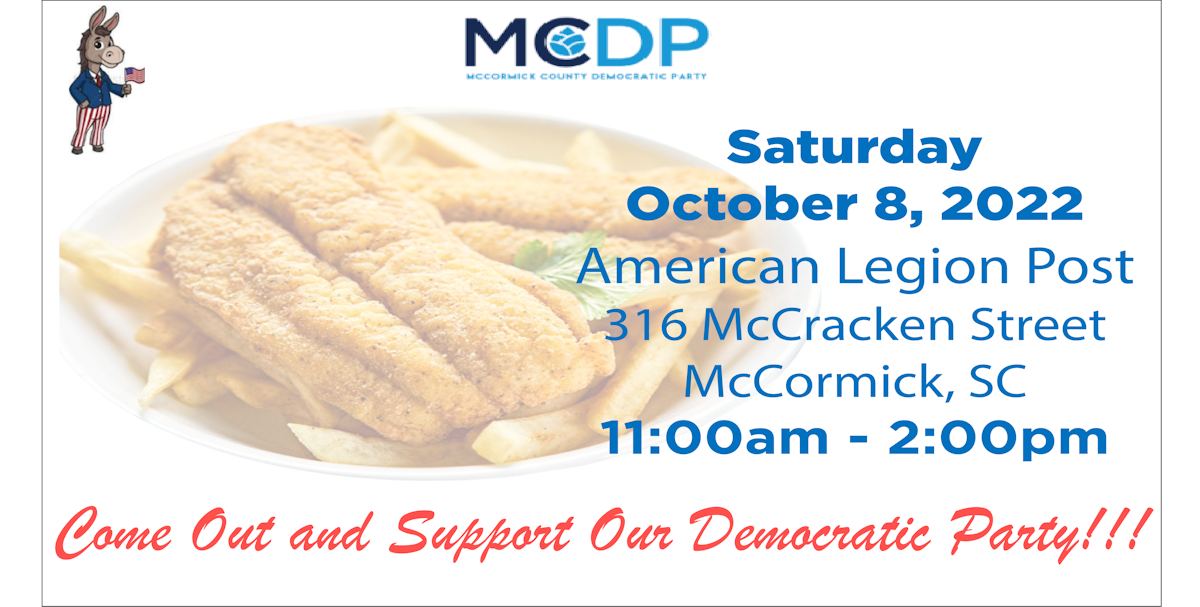 McCormick Democratic Party Fish Fry · South Carolina Democratic Party
