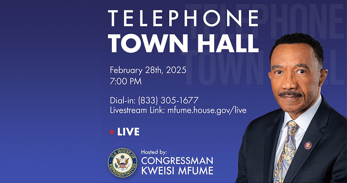 Indivisible Baltimore is joining Kweisi Mfume's Telephone Town Hall ...