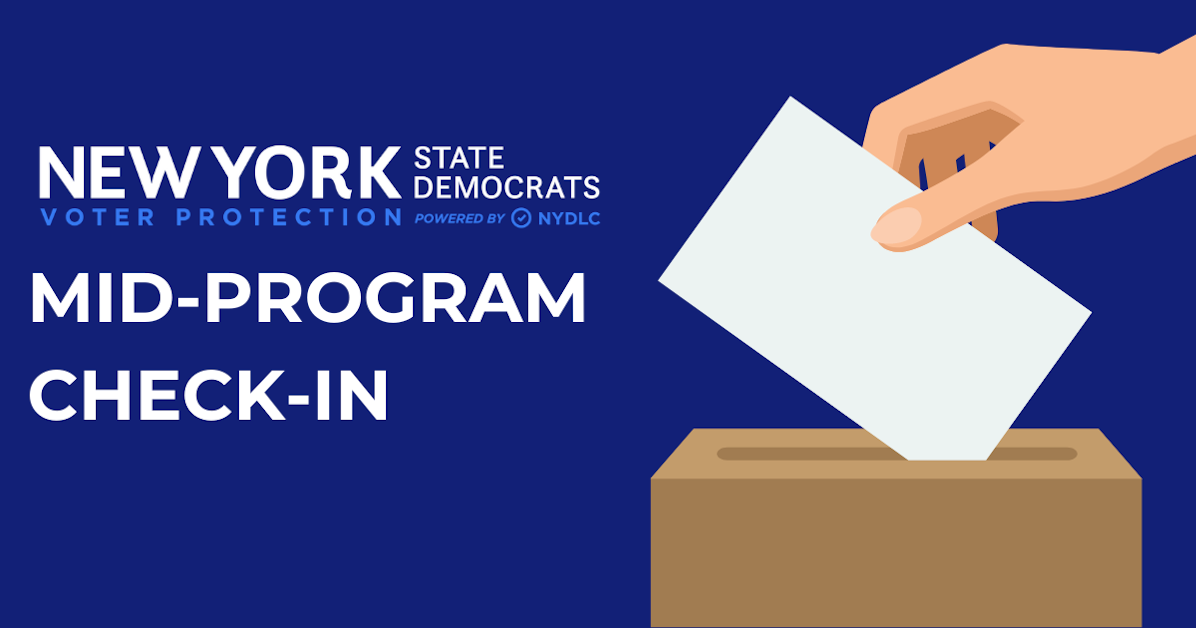 Mid-Program Check-In · NY Dems Voter Protection
