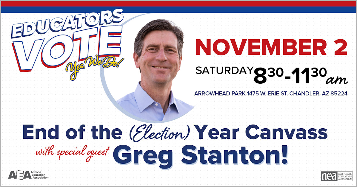 East Valley Regional Canvass with Special Guest Greg Stanton · Arizona ...