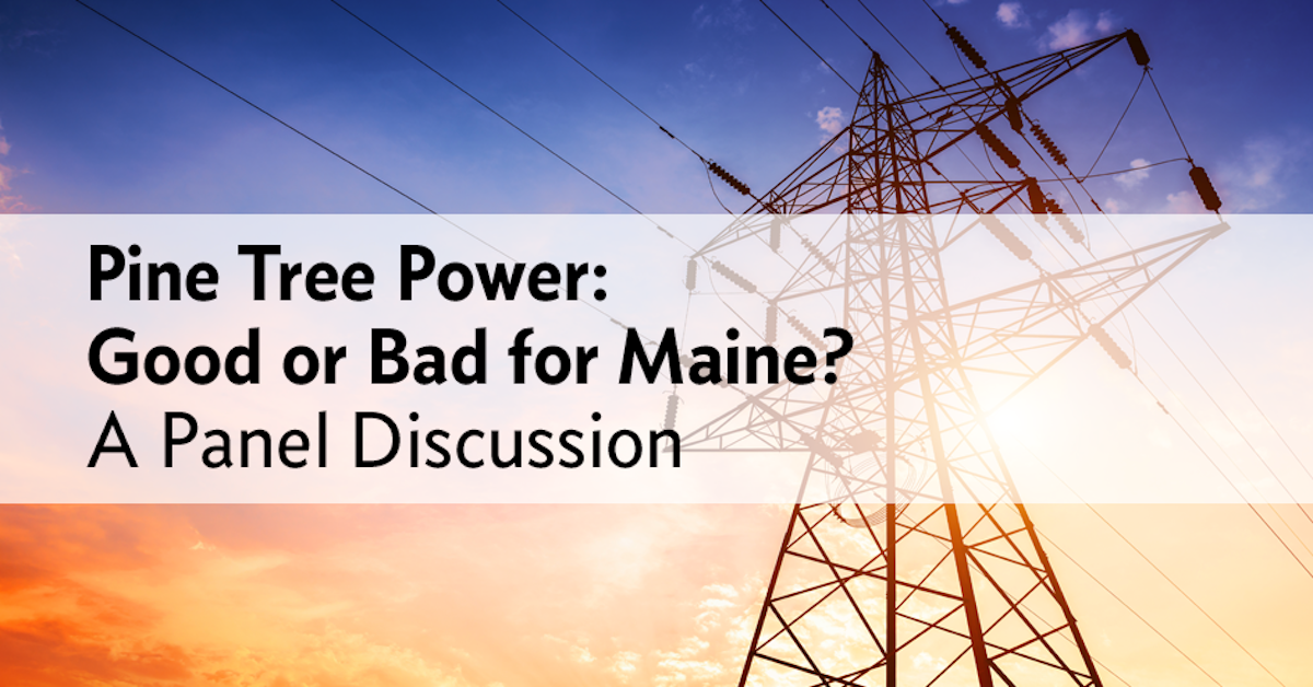 Pine Tree Power: Good or Bad for Maine? A Panel Discussion · Maine Dems