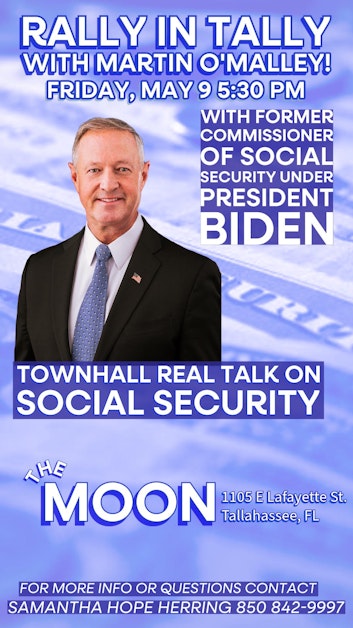 Save Social Security Rally w/ Gov. Martin O'Malley in Tally! · Mobilize
