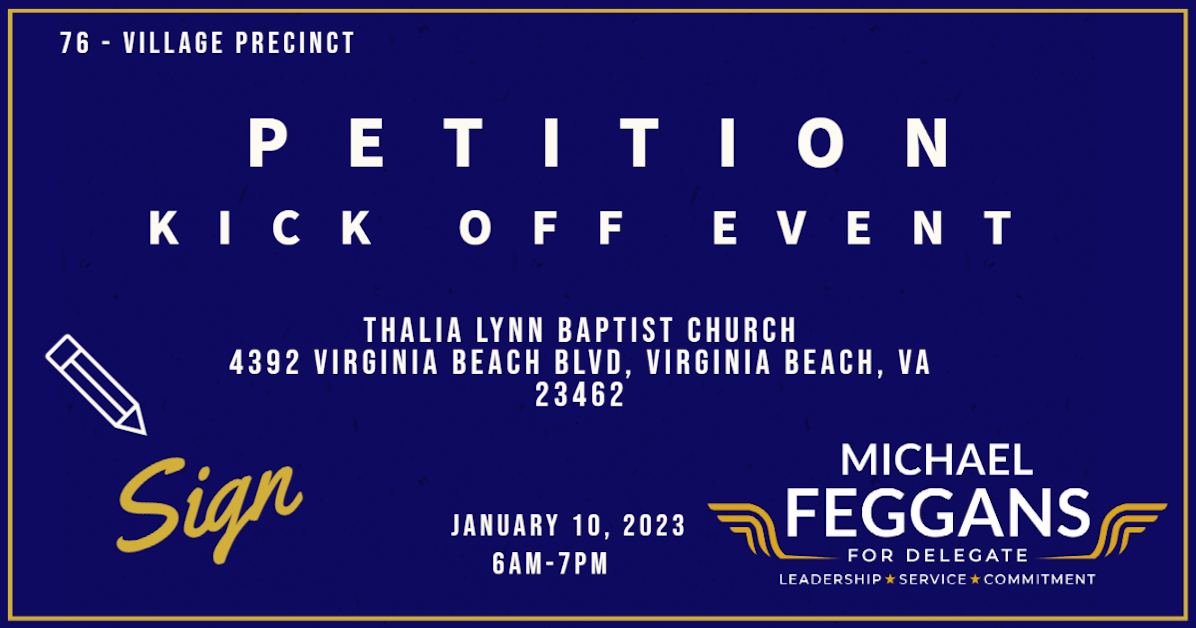 Michael Feggans for Delegate Petition Kick Off Event! (Village Precinct ...