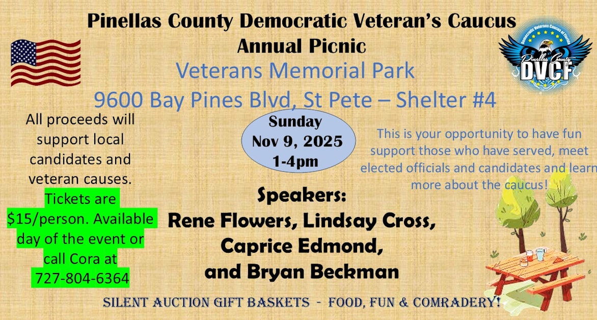 Annual Veterans Day Picnic · Pinellas County Democratic Veterans Caucus