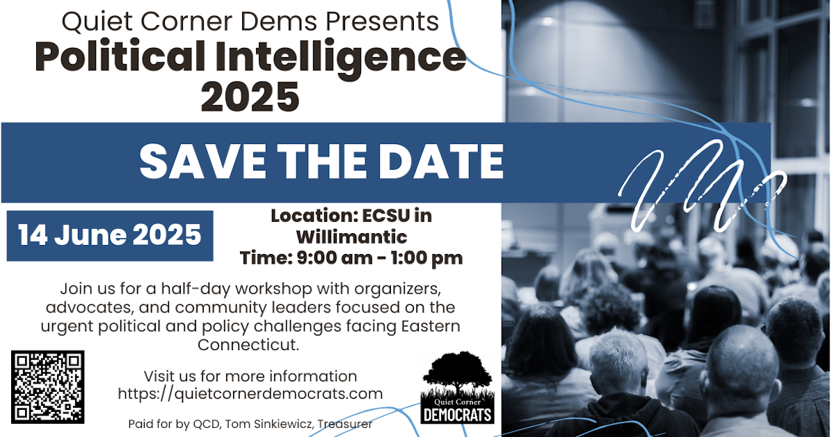 Quiet Corner Dems presents Political Intelligence 2025 · Weston DTC