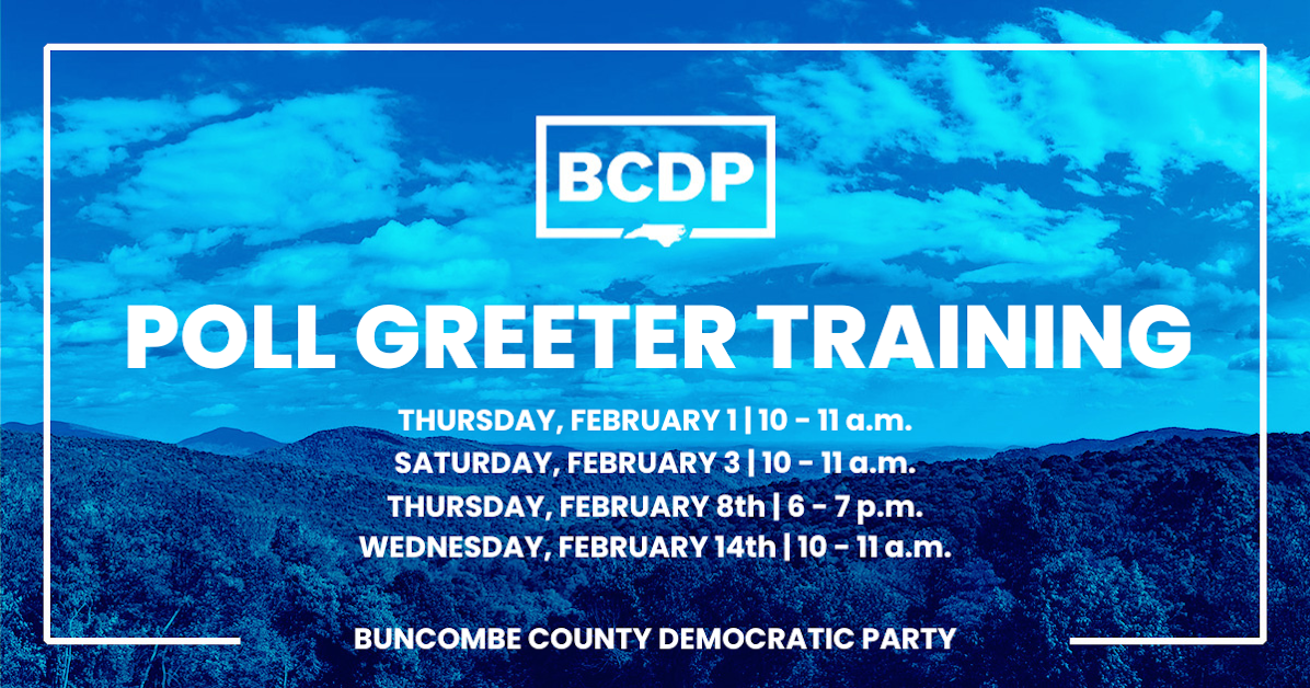 Poll Greeter Training · Buncombe Democratic Party