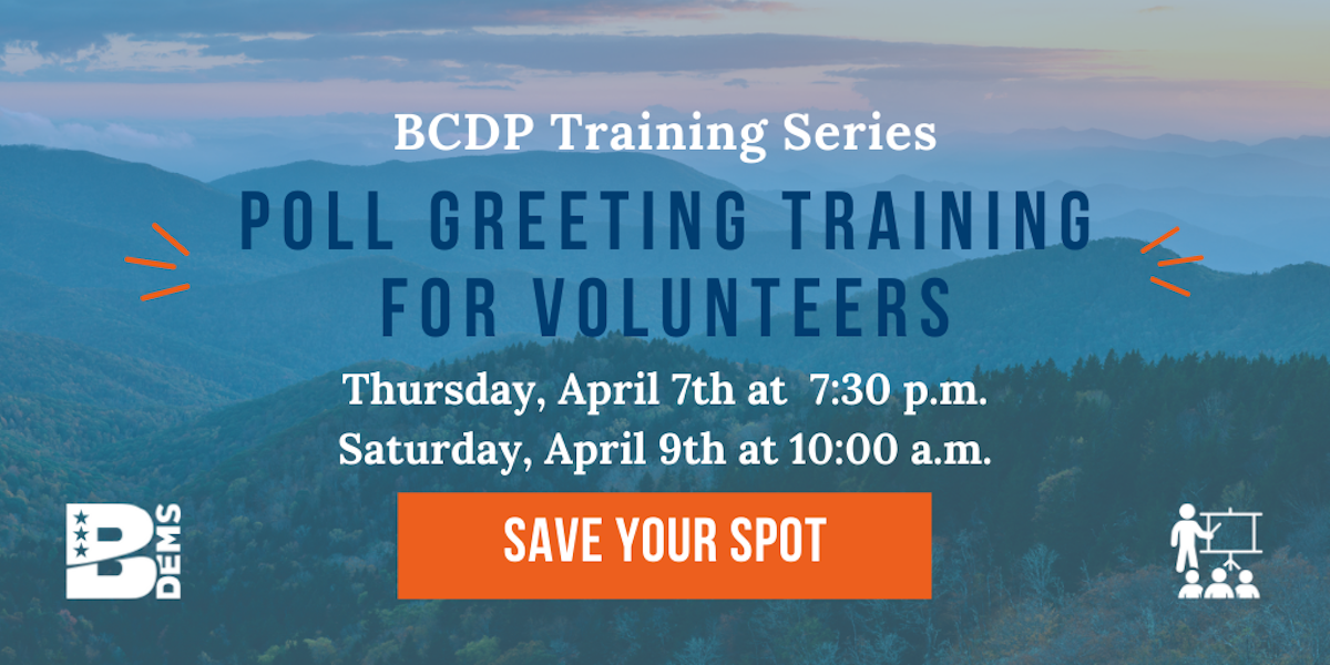 Poll Greeting Training for Volunteers · North Carolina Democrats