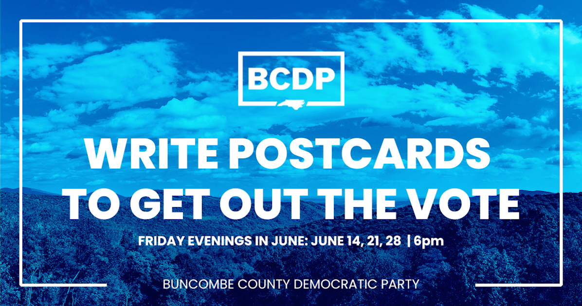 Write Postcards for Progressive Voter Turnout · North Carolina Democrats