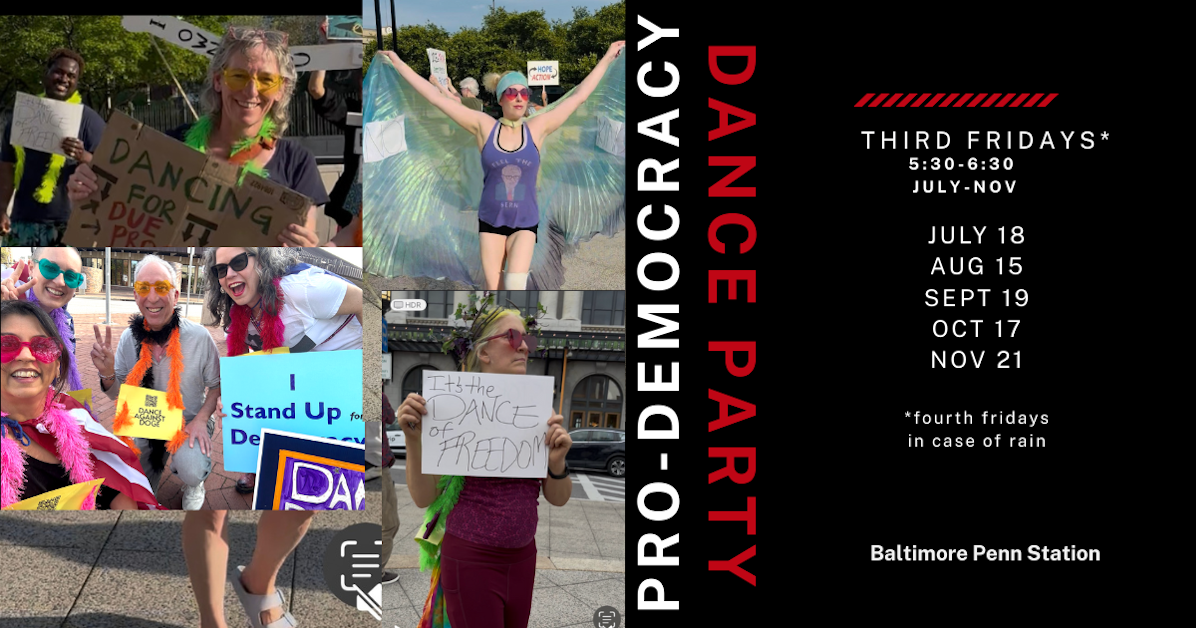 Pro-Democracy Dance Party at Penn Station · Allies for Democracy
