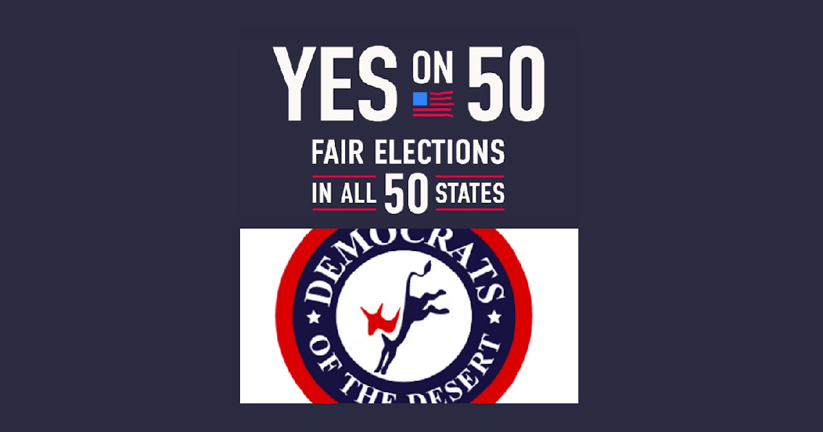 PROP 50-ELECTION RIGGING RESPONSE ACT-11/1/2025-INDIO- Democrat of the ...