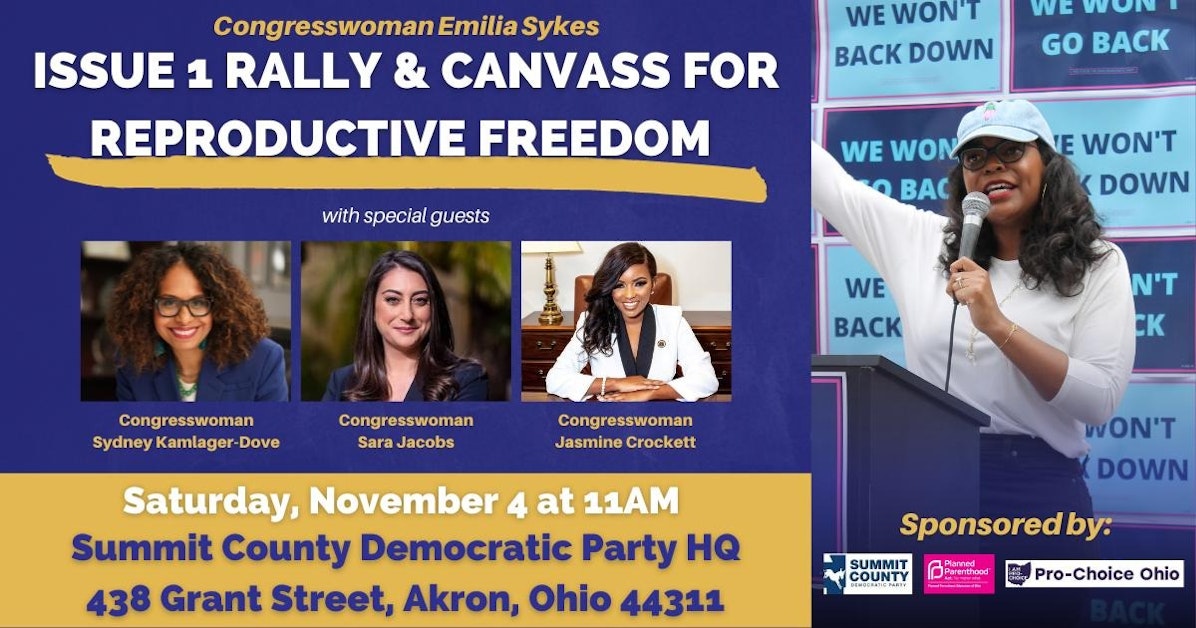 Issue 1 Rally, Canvass, & Early Vote for Reproductive Rights · Mobilize