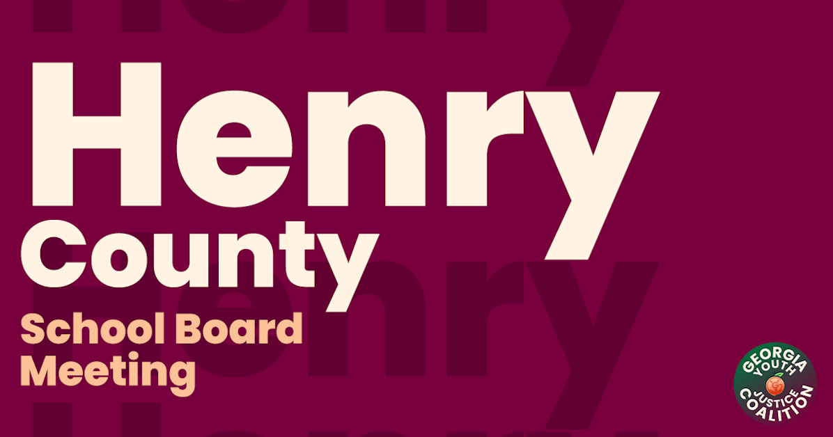 Public School Strong: Henry School Board Meeting · The Yes She Can campaign