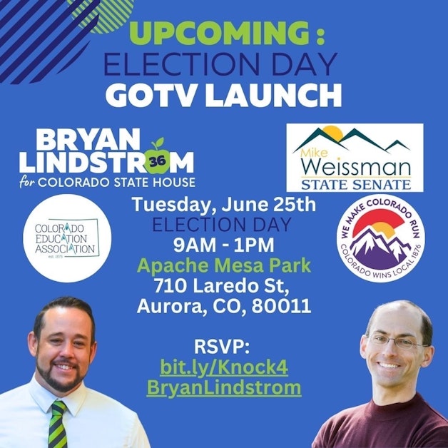 ELECTION DAY- Canvass with Bryan! · Colorado Working Families Party