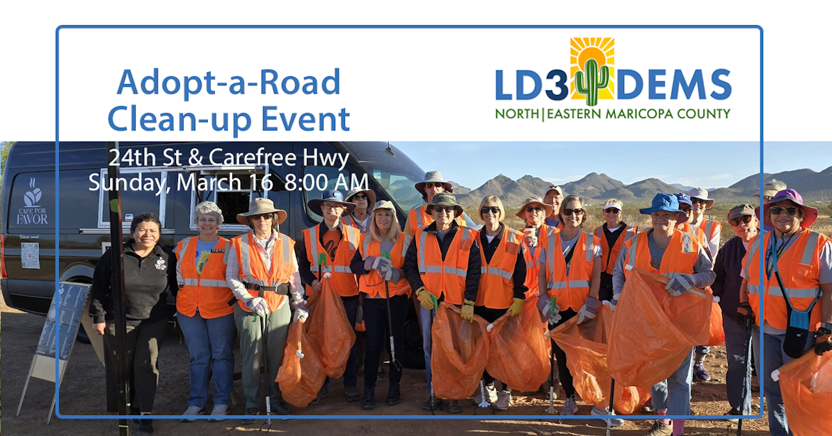 LD3 Dems Adopt-a-Road Spring 2025 Clean-Up Event · Mobilize