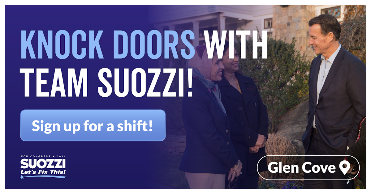 Glen Cove Weekend GOTV Canvassing for Tom Suozzi · Mobilize