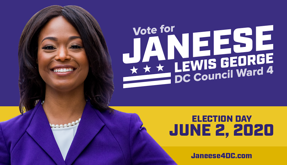 Text Out the Vote! Janeese Lewis George for DC! · Working Families Party