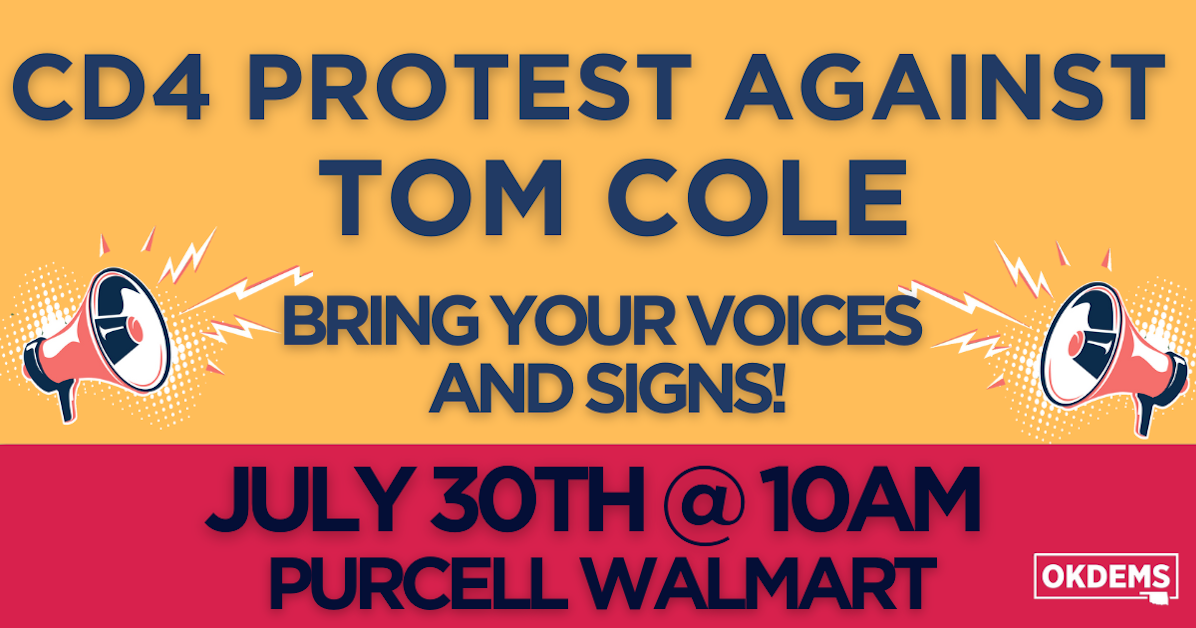 CD4- Make Your Voices Heard to Tom Cole · Oklahoma Democratic Party