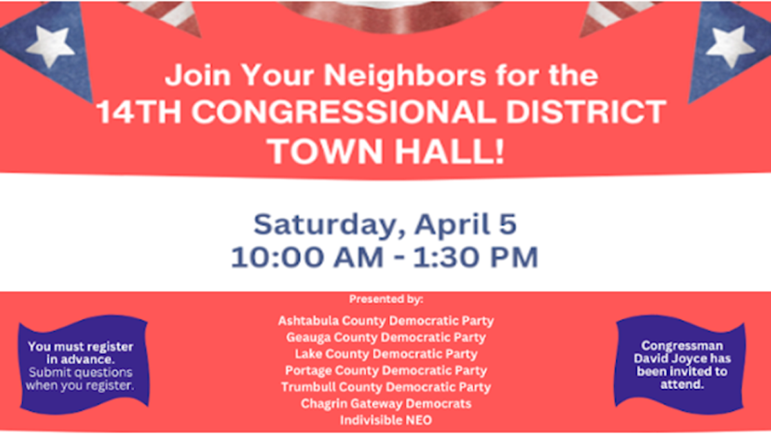 Registration CLOSED: Ohio 14th Congressional District TOWN HALL · Mobilize