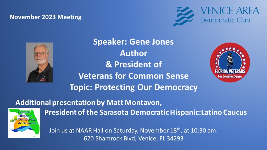 VENICE DEMOCRATIC CLUB ZOOM Meeting with GENE JONES, The Hispanic ...