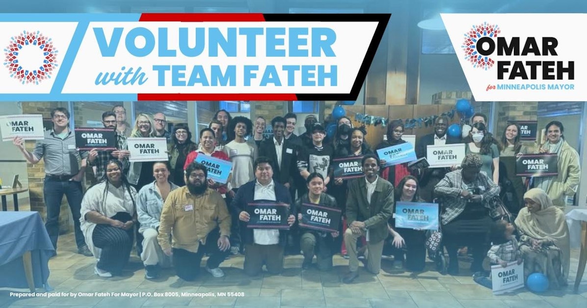 POSTPONED! Table With Team Fateh At Imagine 6th Ave North! · Omar Fateh For Mayor