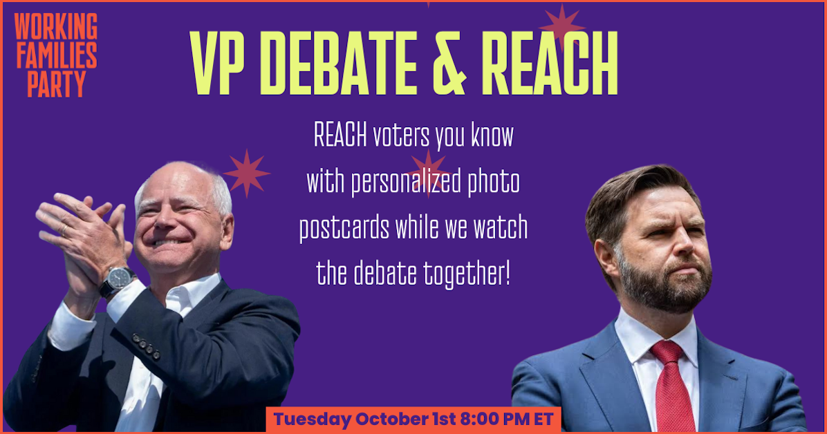 VP Debate Watch & Reach · DC Working Families Party