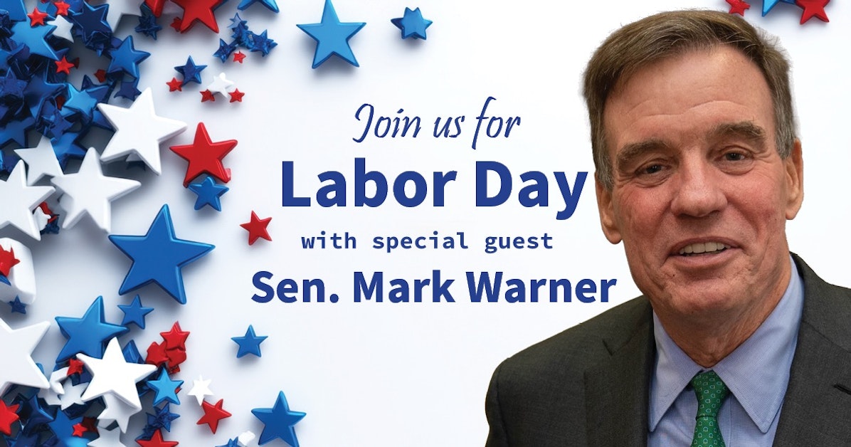 Labor Day with Senator Mark Warner · Historic Triangle Democrats
