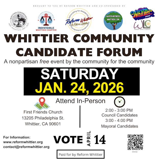 WHITTIER COMMUNITY CANDIDATE FORUM · Mobilize